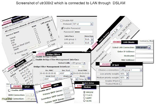 NETWORK SHIVAJI PERSONAL NOTES: UT-300R2 ADSL MODEM CONFIGURATION