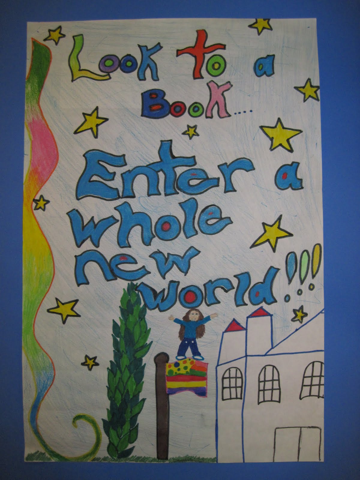 There's a Dragon in my Art Room: Posters for our Library by grade 4 & 5