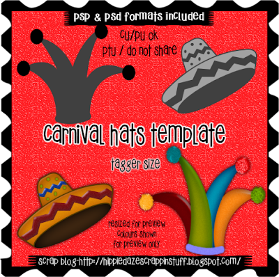 Hippiedaze Scrappin' Stuff: Carnival Hats Templates