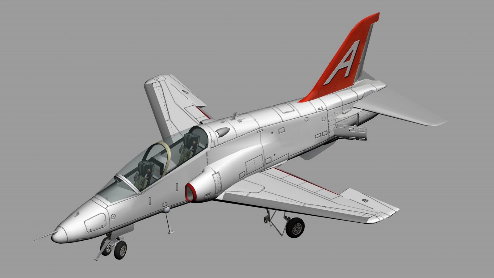 IndiaFoxtEcho Visual Simulations: T-45C remake - first look at the 3d model