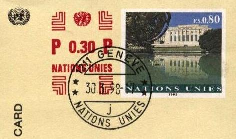 Gulfmann Stamps Collection: UNITED NATIONS ~ UN Geneva Postcard