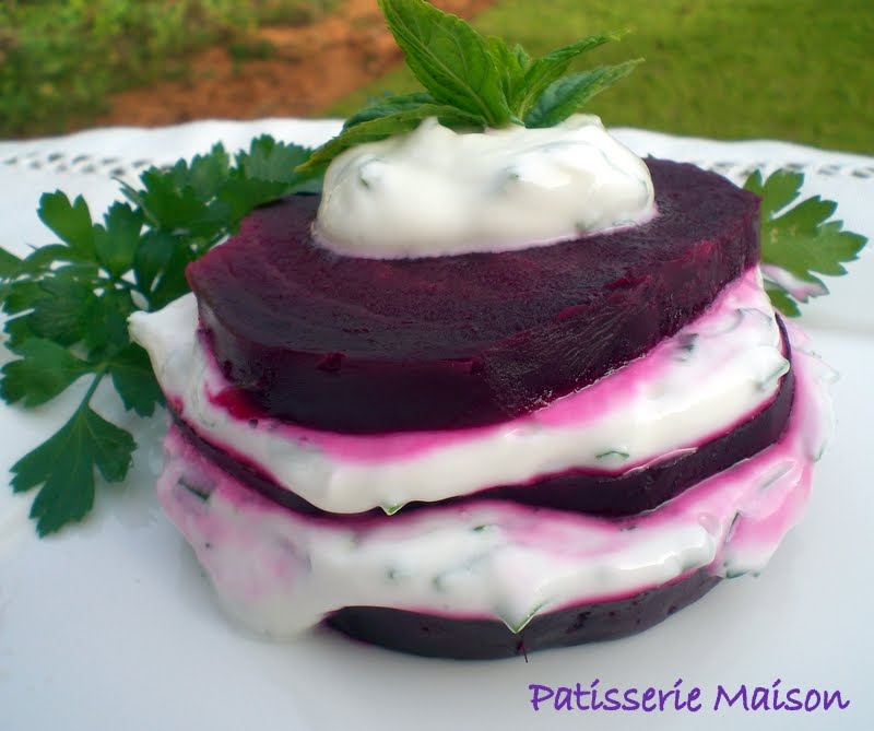 Patisserie Maison: Mille-feuille de betterave et fromage frais aux ...