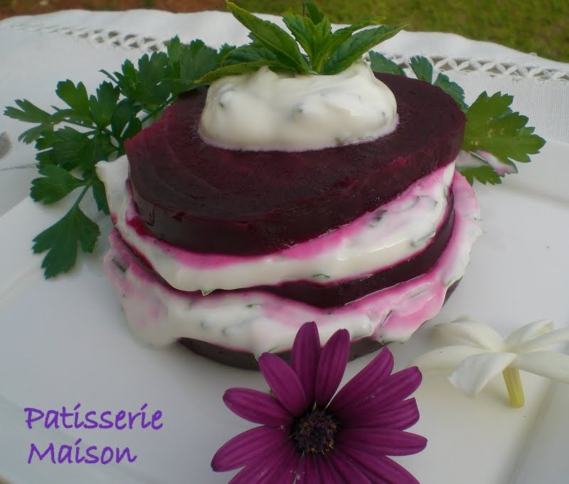 Patisserie Maison: Mille-feuille de betterave et fromage frais aux ...