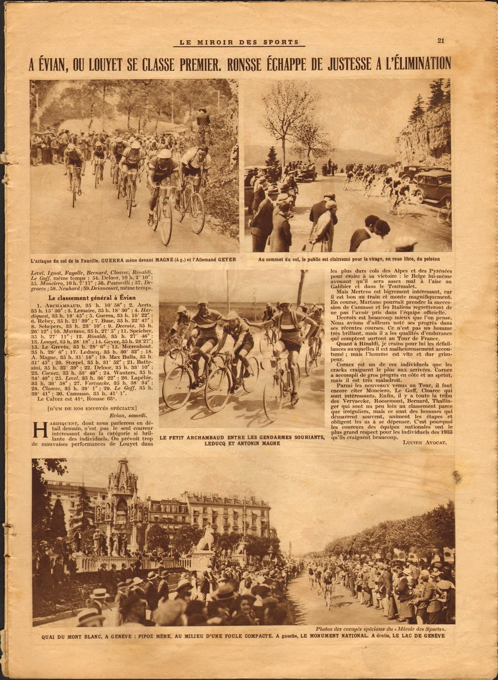 Cycling Passions: 27th - Tour de France - 1933