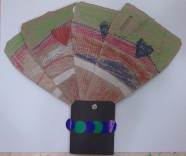 visual art instructor: Hand Made Cardboard Fan