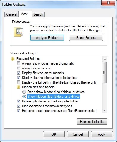Show and view hidden folders and files on Windows 7 : Useful and ...