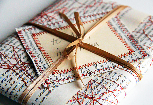 Upcycle: Wrapping with book pages... | the ReFab Diaries