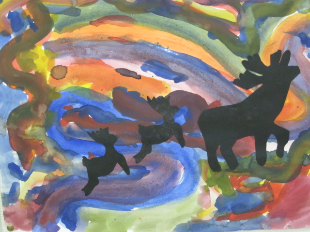 Kaarisillan kuvataide: Revontulet