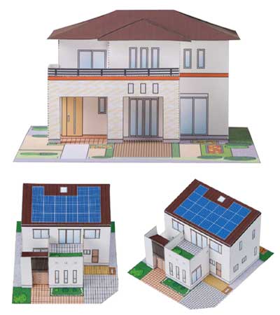 3D Japanese Modern House Paper Model : Pepakura Corner