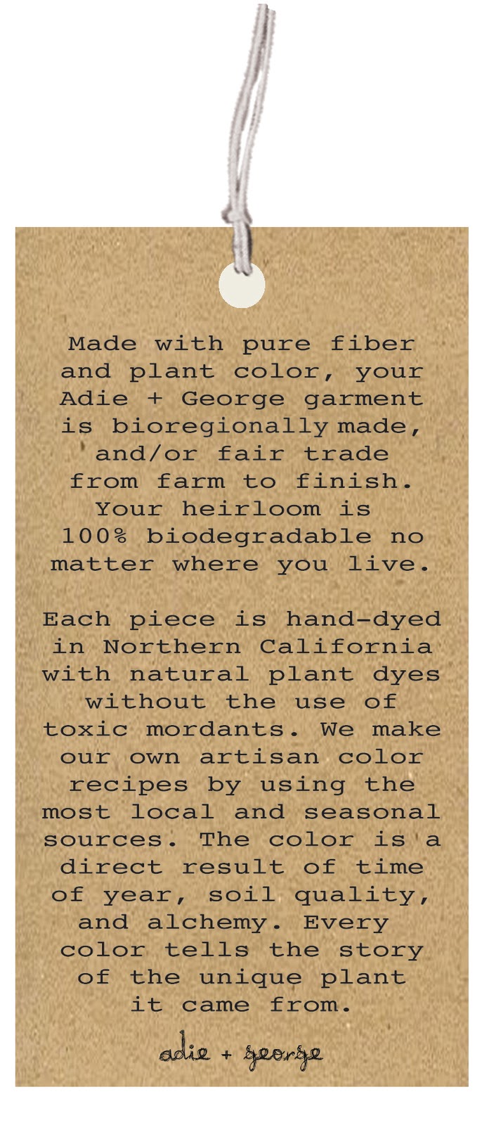 Adie+George: Ingredients