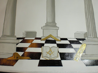 Master Mason Aprons: Hand Painted Master Mason Aprons
