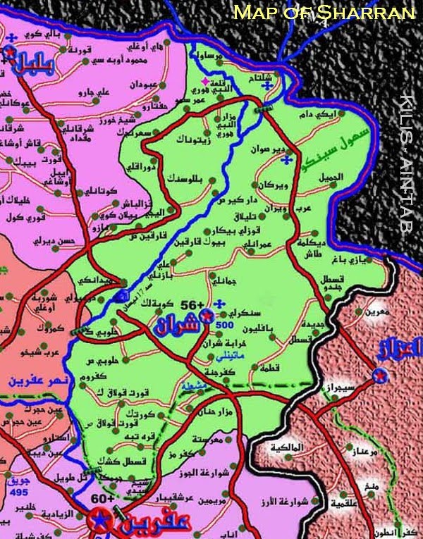 AFRIN - city, region and river in Syria.: SHARRAN - a little town and ...