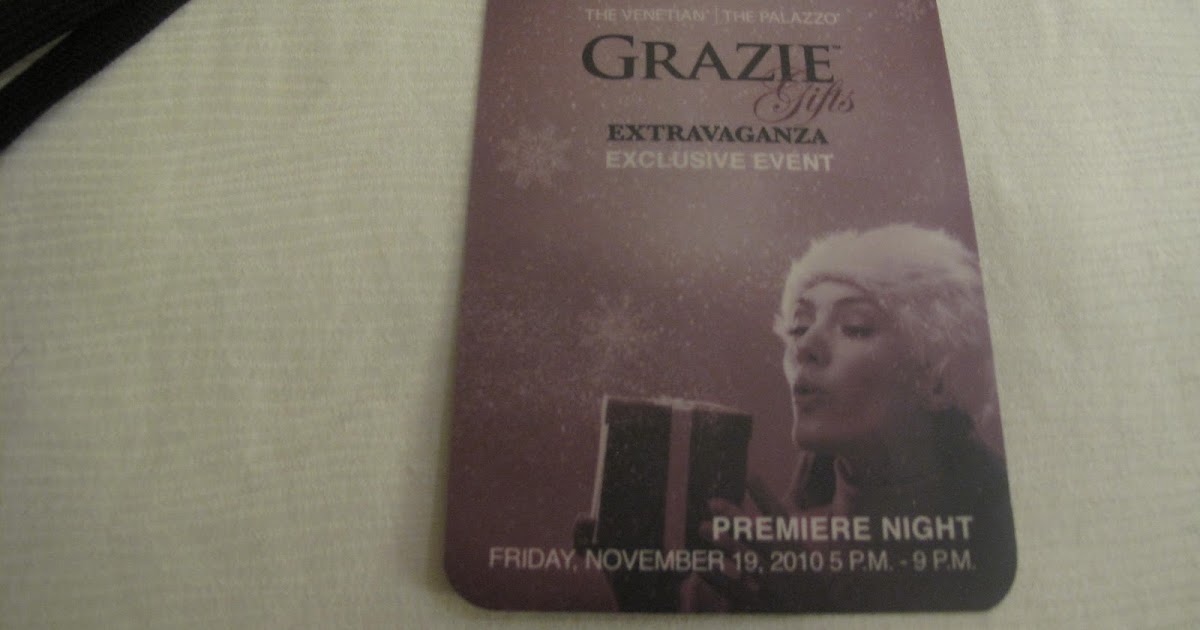 LAS VEGAS DAZE: Grazie Gift Extravaganza VIP Party