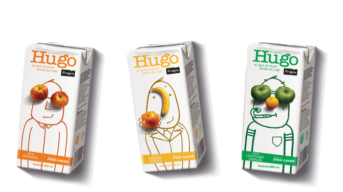 Publicidade por aqui e por aí...: Hugo, el que le puso leche al jugo.