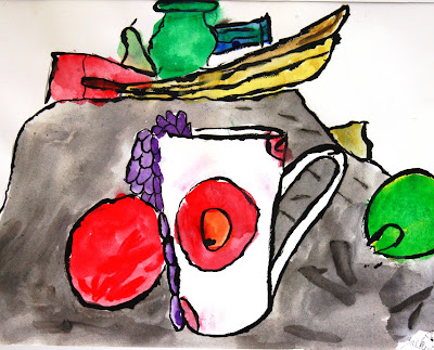 HCZ Upper Elementary/Middle School Art: Sixth Grade Contour Line Still Life