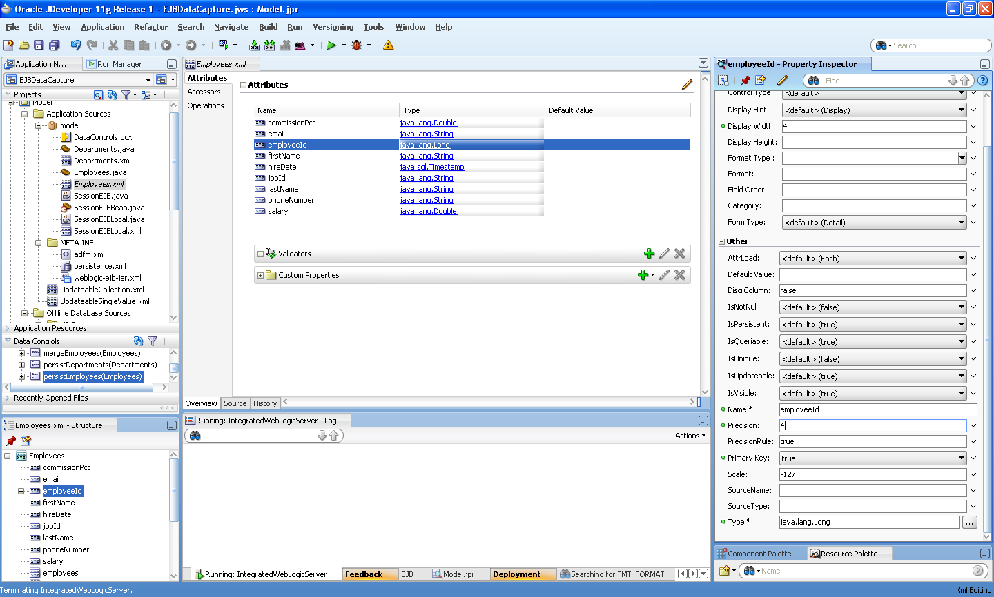 Creating a Data Capture Form using EJB + JPA and ADF Binding