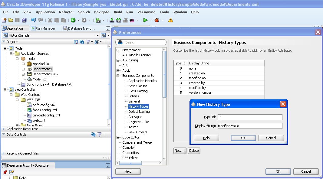 Creating Custom History Types