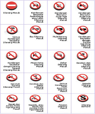 Label Stiker: Rambu-Rambu Lalu Lintas