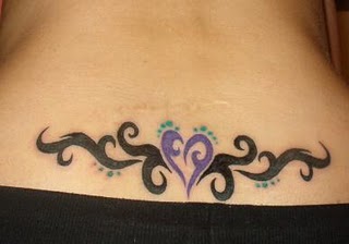 Lower Back Tribal Heart Tattoo for Women | Tattoo Art Pictures