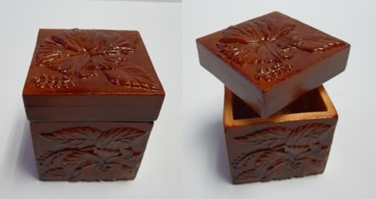 Cheqima Online Store: Kotak Seramik Berukir Bunga Raya