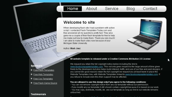 Free Computers World Black CSS Template