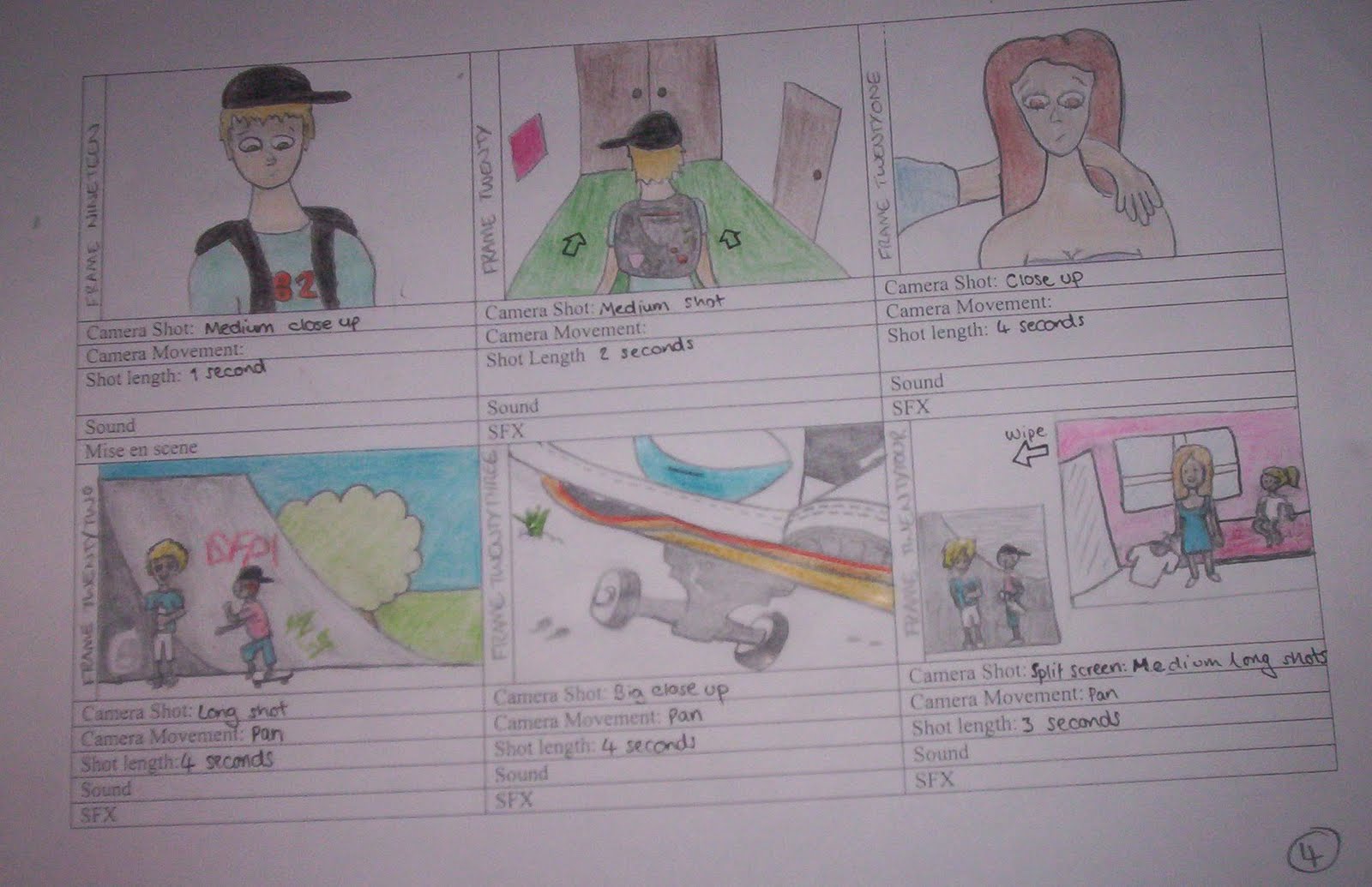 KNGSAdvancedPortfolioGraceBeard: Planning: Storyboard for Music Video