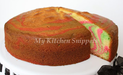 My Kitchen Snippets: Tri-color Marble Cake