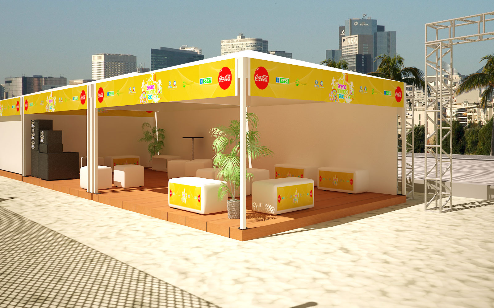 Thiago Sartori - Projetos 3D e AutoCAD: Projeto 3D - Tenda na Praia