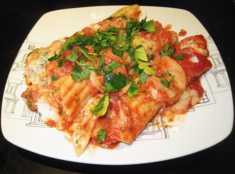 Workout then Cook!: Crabmeat-Stuffed Manicotti
