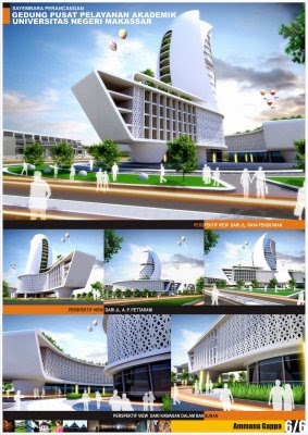 studiopie: Sayembara Gedung Pusat Pelayanan Akademik UNM Makassar