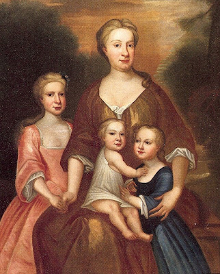art gallery paintings : American Mothers & Their Children 1700-1750
