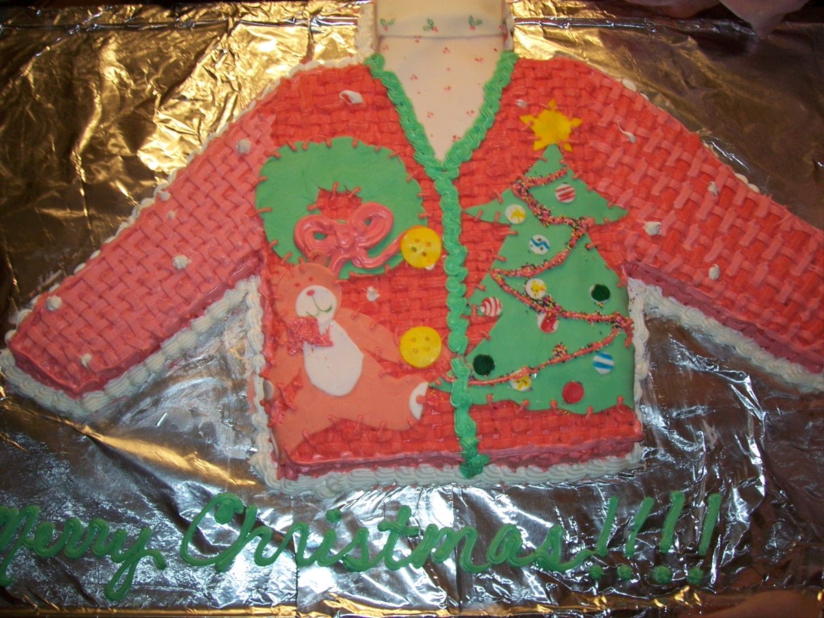 Couture Cakes by Kristen: Ugly Sweater Cake for the Ugly Sweater Party