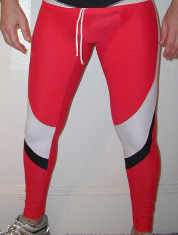 Gear Bulges: Red Bulging Tights