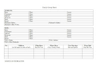 Genealogical Research: past, present, future...: Genealogical Forms ...