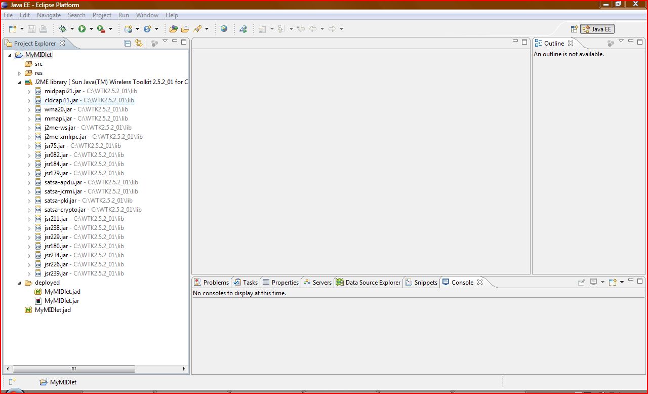 Mobile Applications: Develop first J2ME application using EclipseME
