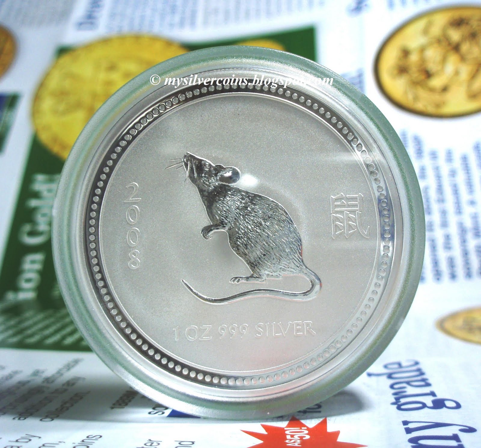 Silver Coins Collection: 2008 Australia Lunar Mouse - Perth Mint