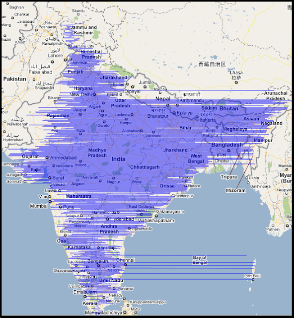 The Unstoppable Force: India ZIPScribble Maps