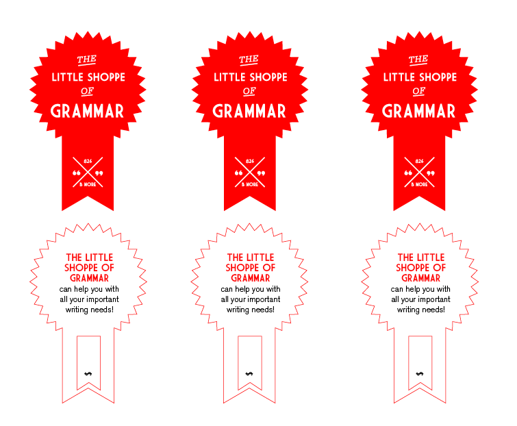 MICA: Graphic Design IV: The Little Shoppe of Grammar, Label Revisions