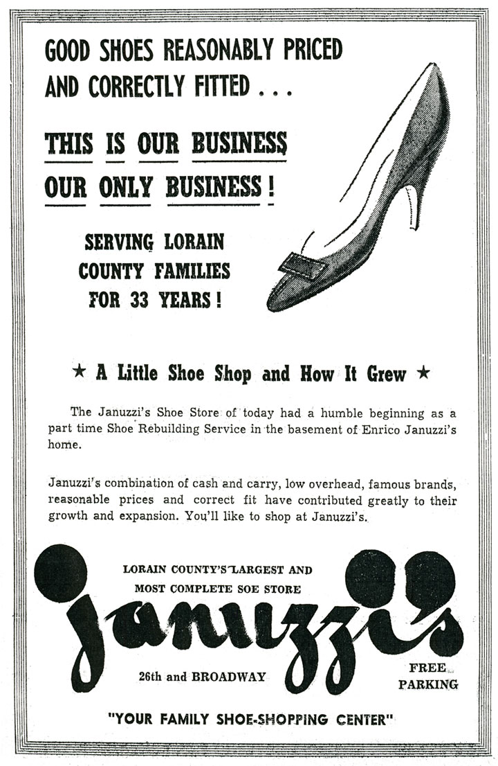 Brady's Bunch of Lorain County Nostalgia: July 1959 Januzzi's Ad