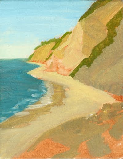 Seascape of Block Island Beach Finished! Final Step In 8"x 10" Oil ...