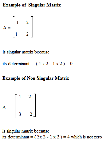 What are Singular and Non Singular Matrices?