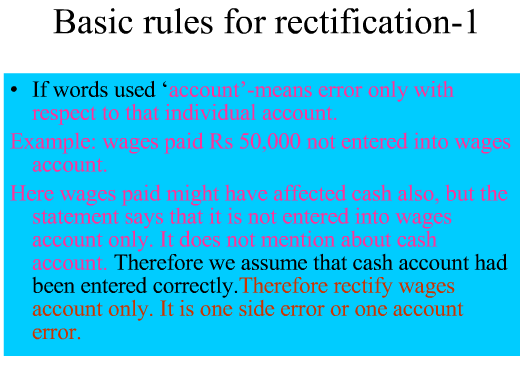 How to Rectify Errors | Accounting Education