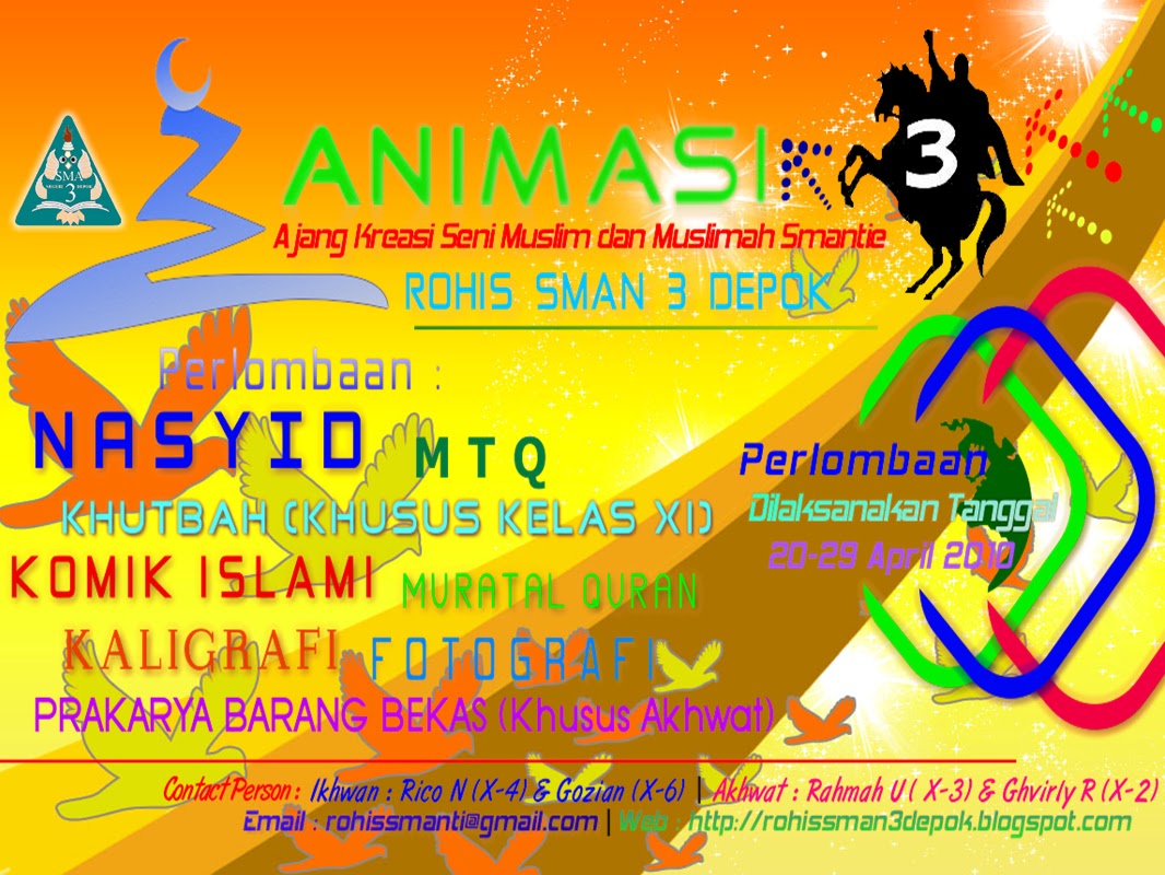 ROHIS SMAN 3 DEPOK: EVENT : ANIMASI (Ajang Kreasi Seni Muslim dan ...