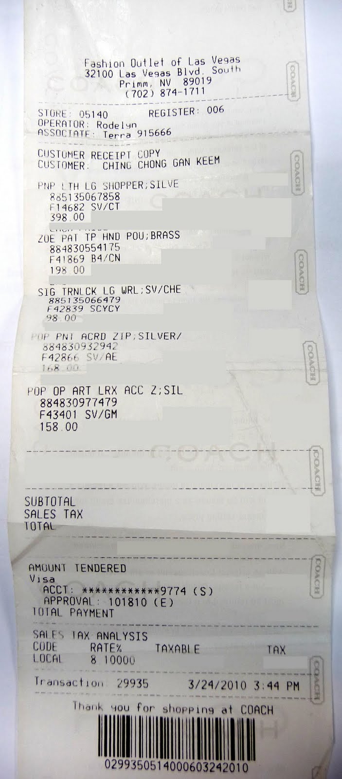 HauteStore: Have a peace of mind... Proof of Purchase for COACH...