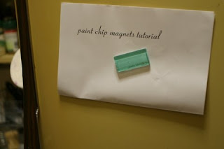 Mahka Crafts: Paint Chip Magnet Tutorial