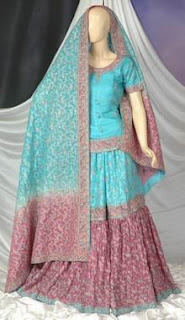 SEX of FASHION: T-Pink Light Ferozi F.C Gharara