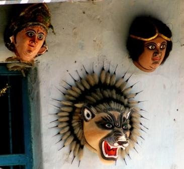 Purulia & its different prespectives: Chhau masks, Chorida village, Purulia