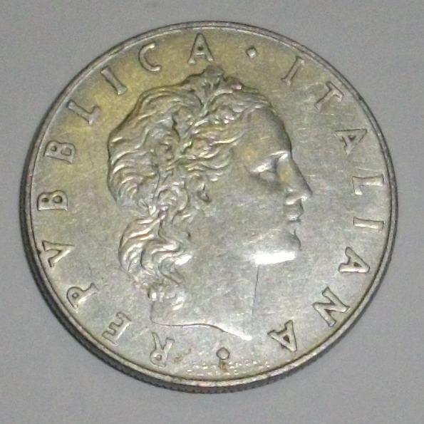 INDONESIA COLLECTORS ANTIQUE: COIN 1955 REPVBBLICA ITALIANA L 50