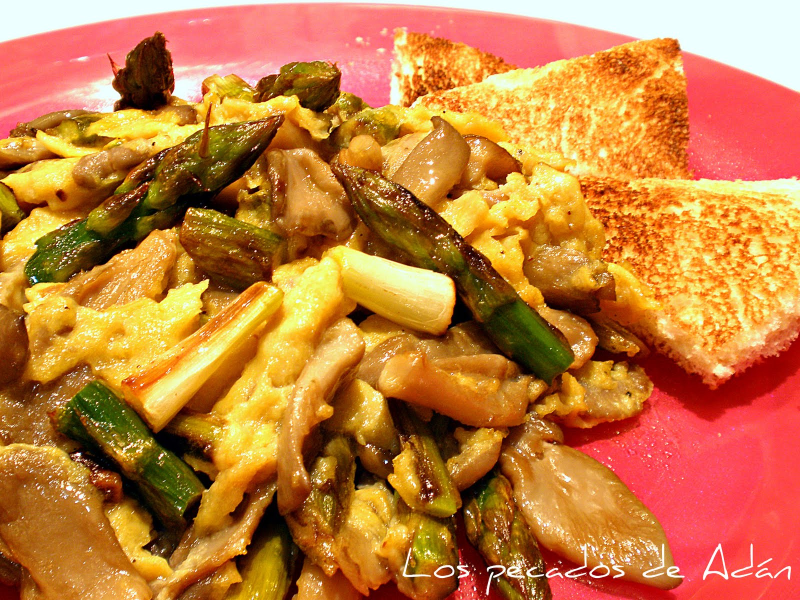 Los pecados de Adán: REVUELTO DE SETAS Y ESPÁRRAGOS