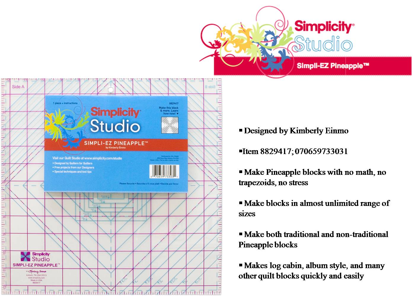 Simplicity Creative Group: Simplicity Studio and EZ Quilting Ranges